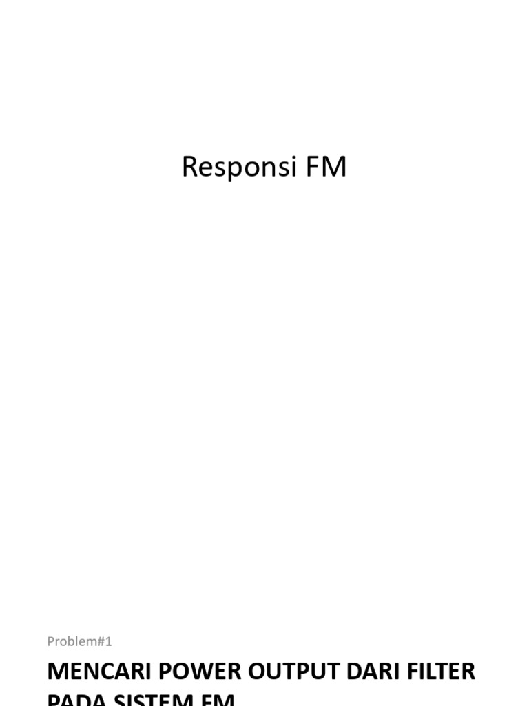 Responsi1 FM | PDF