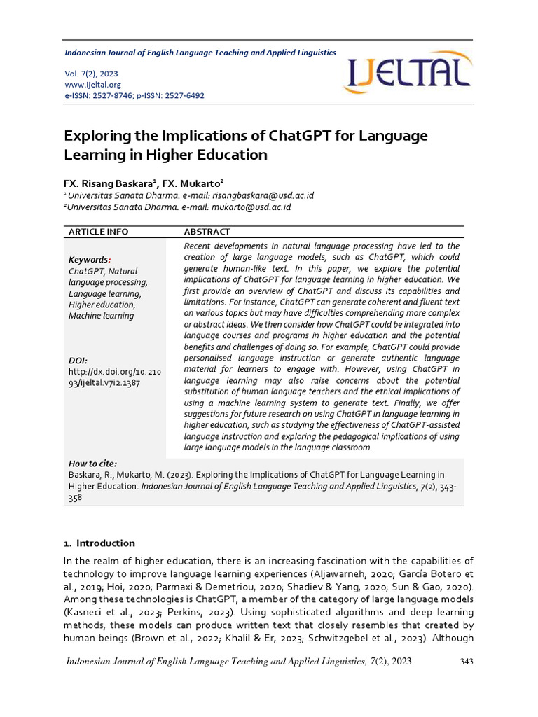Chatgpt | PDF | Learning | Language Acquisition