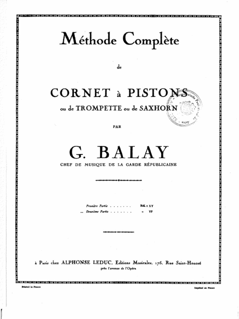 347 - G.balay-Methode Complete de Cornet | PDF