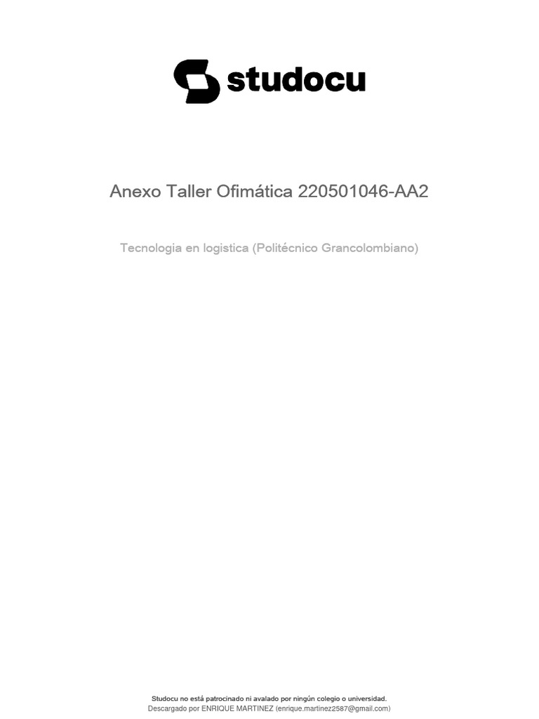Anexo Taller Ofimatica 220501046 Aa2 | PDF | Software | Informática