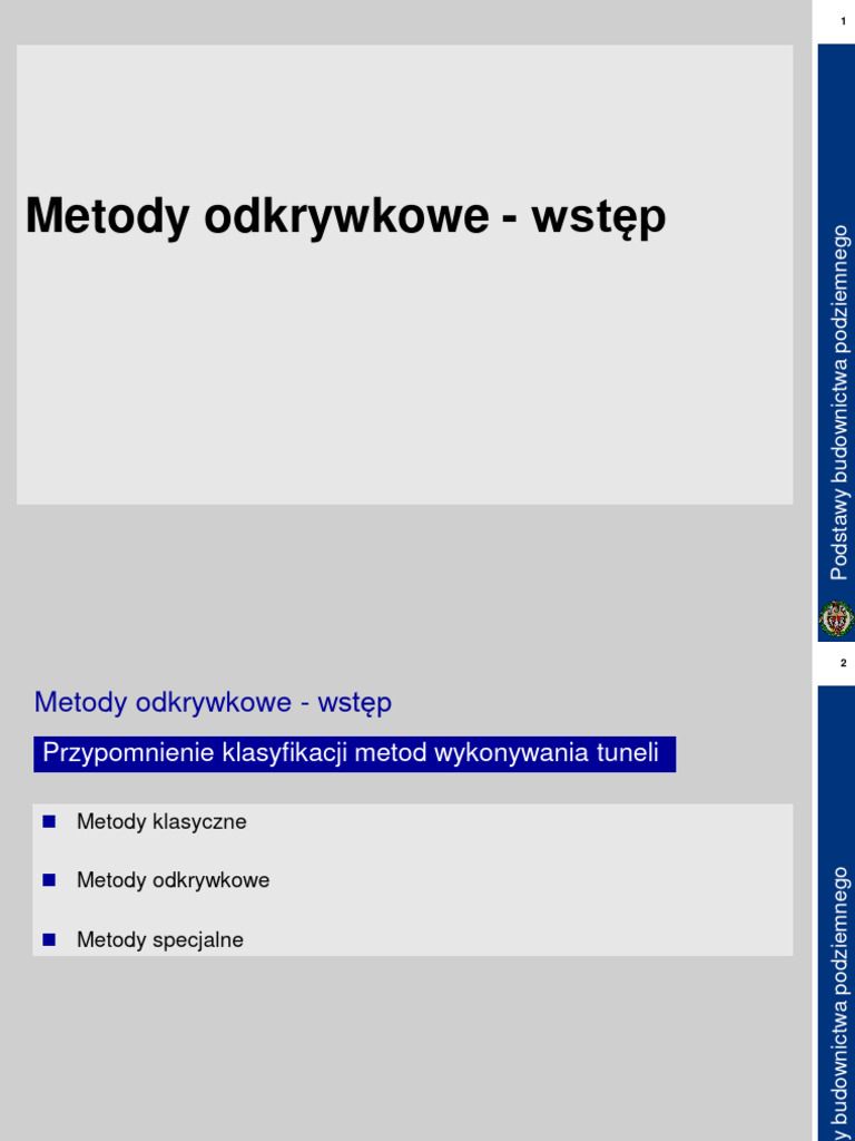 Metody odkrywkowe i metoda berlińska | PDF