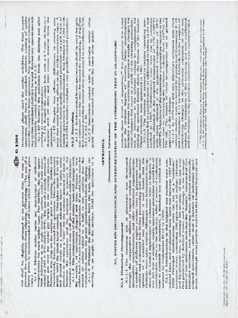 Astm - D1384 - 5 | PDF