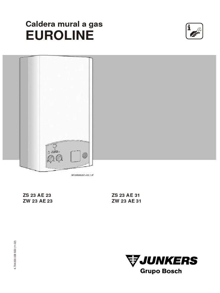 Manual de Instrucciones de La Caldera Junkers Euroline | PDF | Calor | Termostato