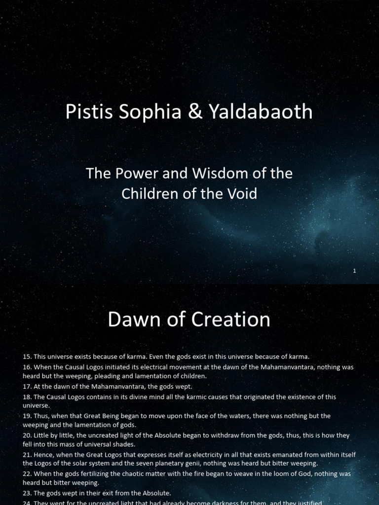 Path of Initiation 10 Pistis Sophia and Yaldabaoth pdf1 | PDF ...
