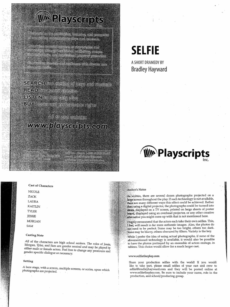 Selfie Script | PDF