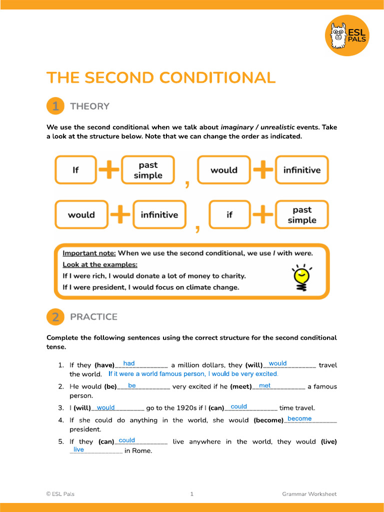 Second Conditional Practice | PDF