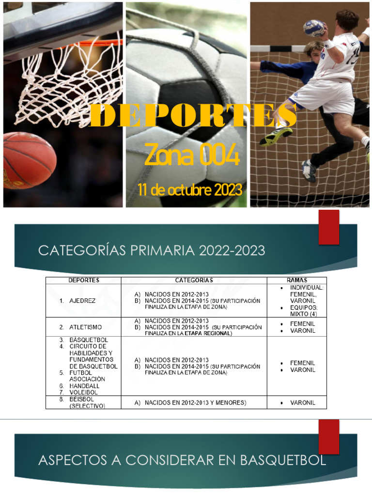 4 Deportes Aspectos Generales | PDF | Deportes atléticos | Asociación ...