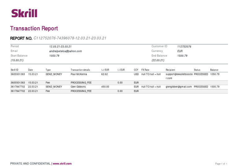 Transaction History | PDF