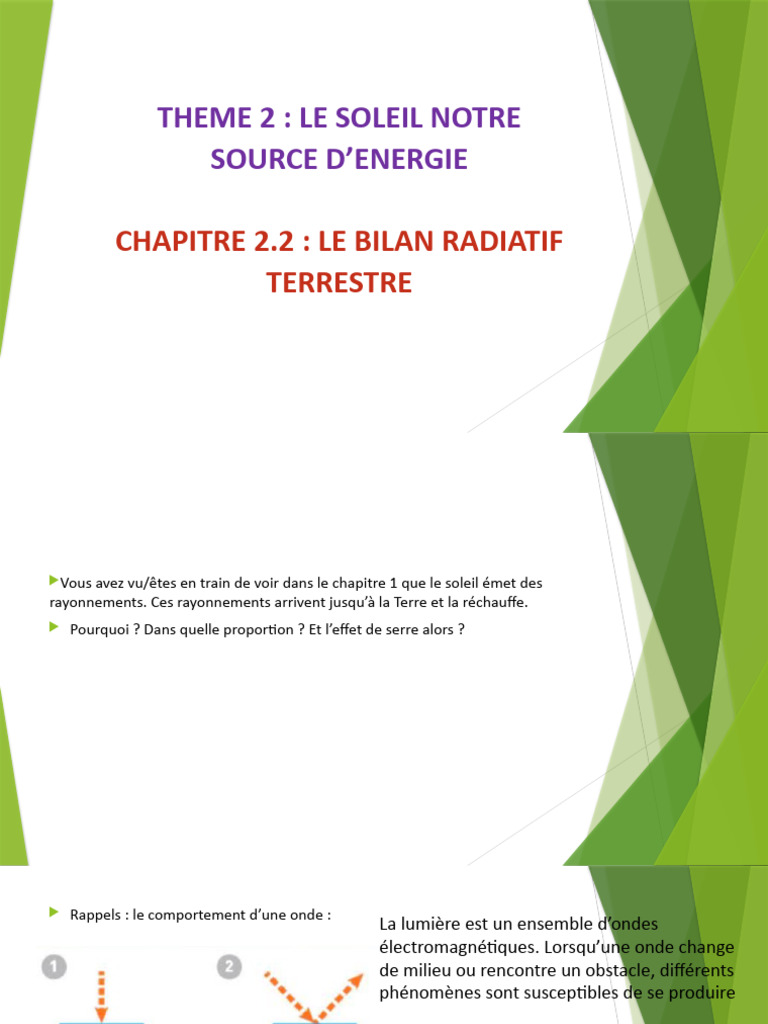Cours Chap 2.2 Bilan Thermique Terrestre | PDF | Sciences et mathématiques