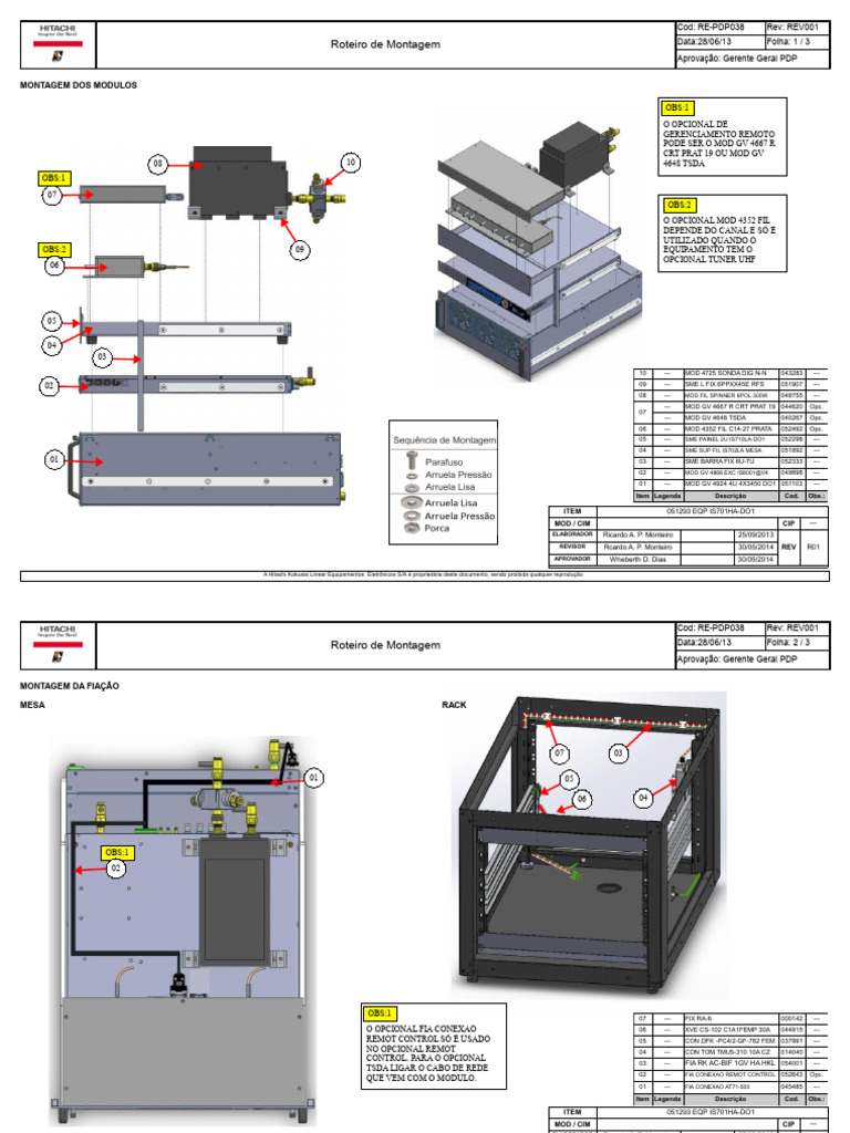 Roteiro de Montagem IS701HA-DO1 R01 | PDF