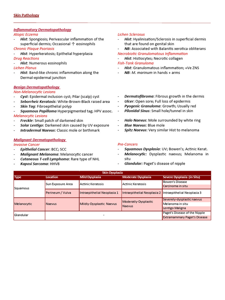 Skin Pathology | PDF | Cancer | Medicine