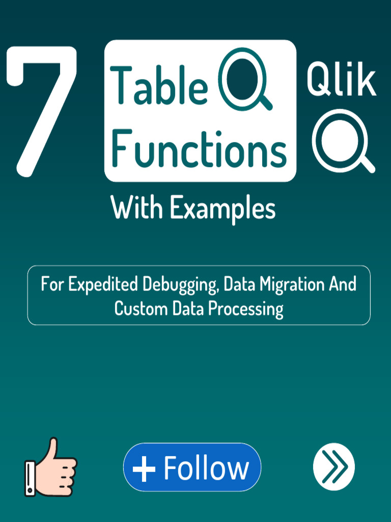 Table Functions - Qlik - A Quick Overview With Examples | PDF