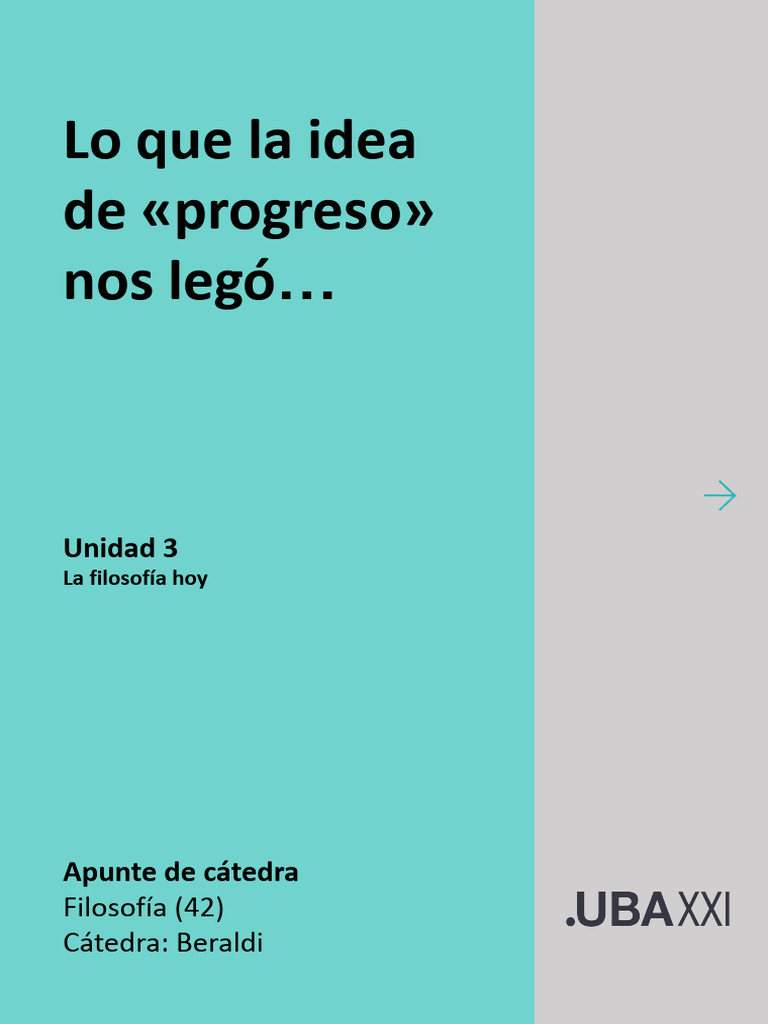 Unidad 3 Lo Que La Idea de Progreso Nos Legó - Editable 27-02-23.Ppsm | PDF