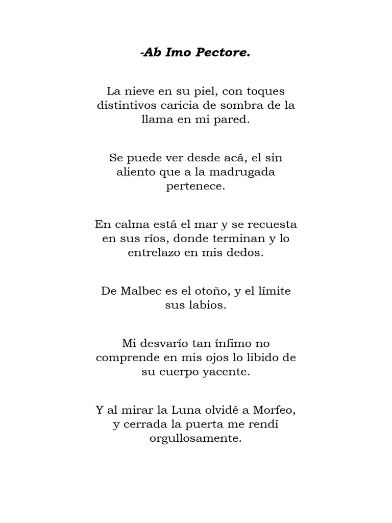 Ab Imo Pectore | PDF | Poesía