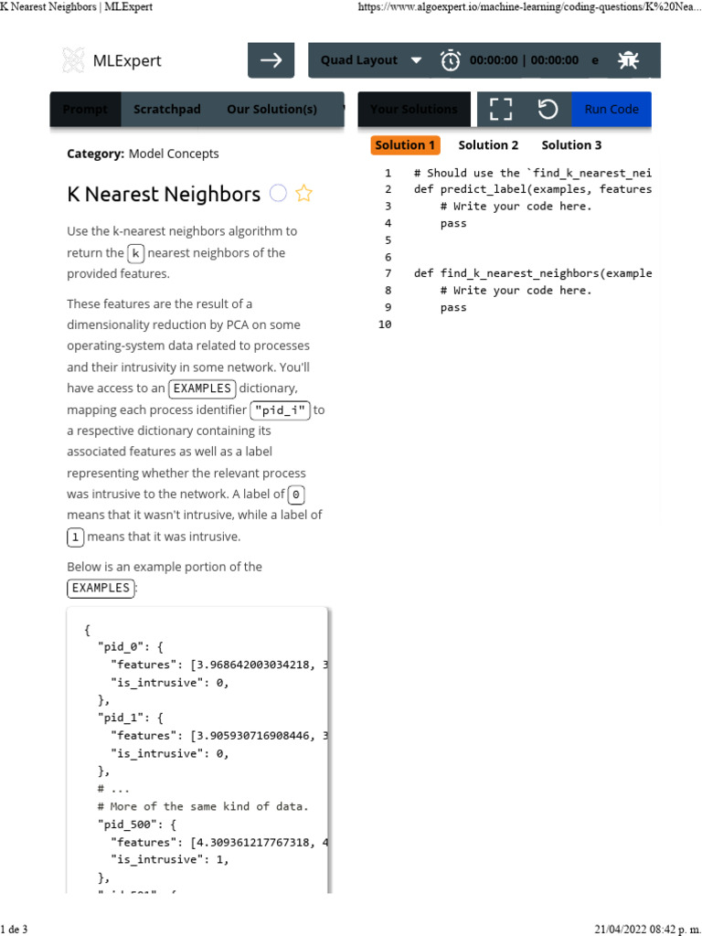 K Nearest Neighbors MLExpert | Download Free PDF | Cybernetics | Statistics
