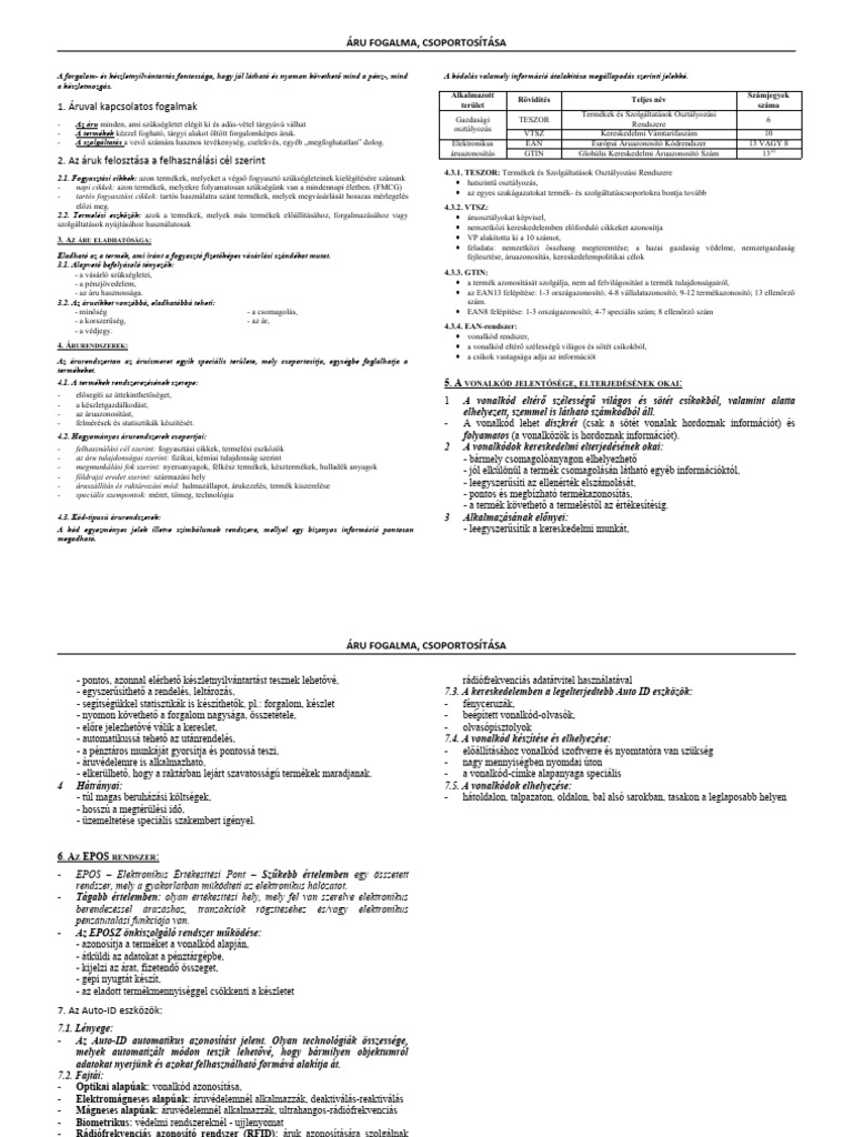Aru Fogalma Csoportositasa2 | PDF