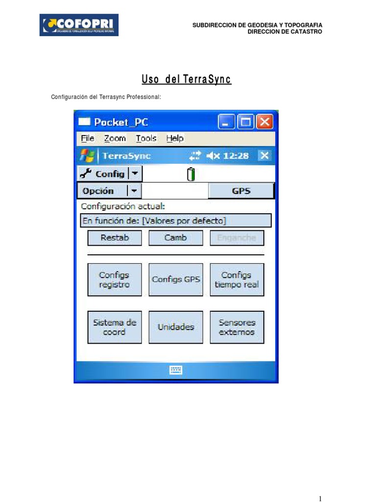 Uso y Configuración de TerraSync | PDF | Sistema de Posicionamiento ...