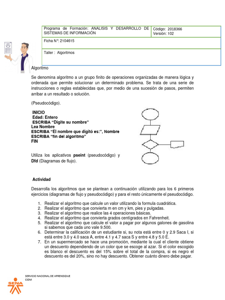 Taller Algoritmos y Programacion | PDF Taller Algoritmos y Programacion | PDF