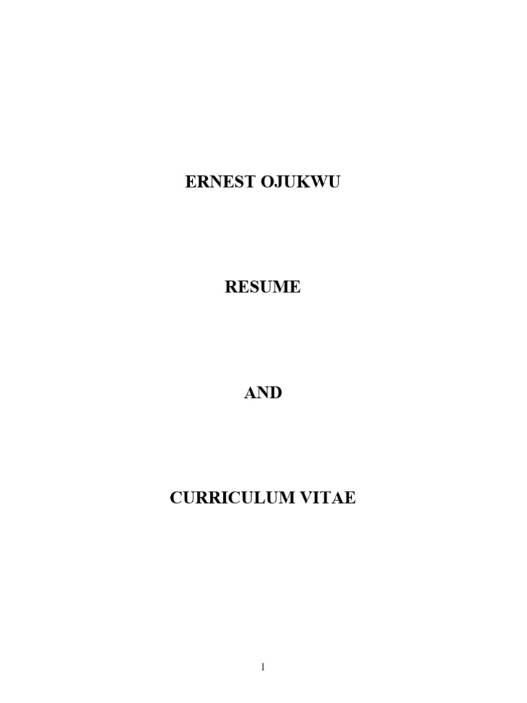 Ernest CV | PDF | Social Science