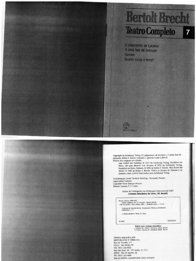 Alma Boa de Setsuan - Brecht | PDF