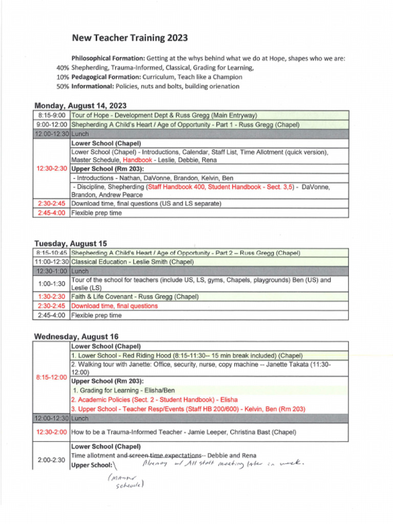 Ha-New Teacher Training | PDF