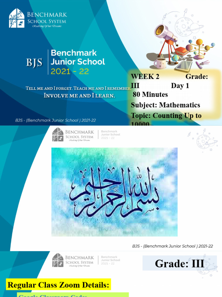 Grade 3 - Week 2 - Math - CH 1 - Counting Till 10000 | PDF | Mathematics