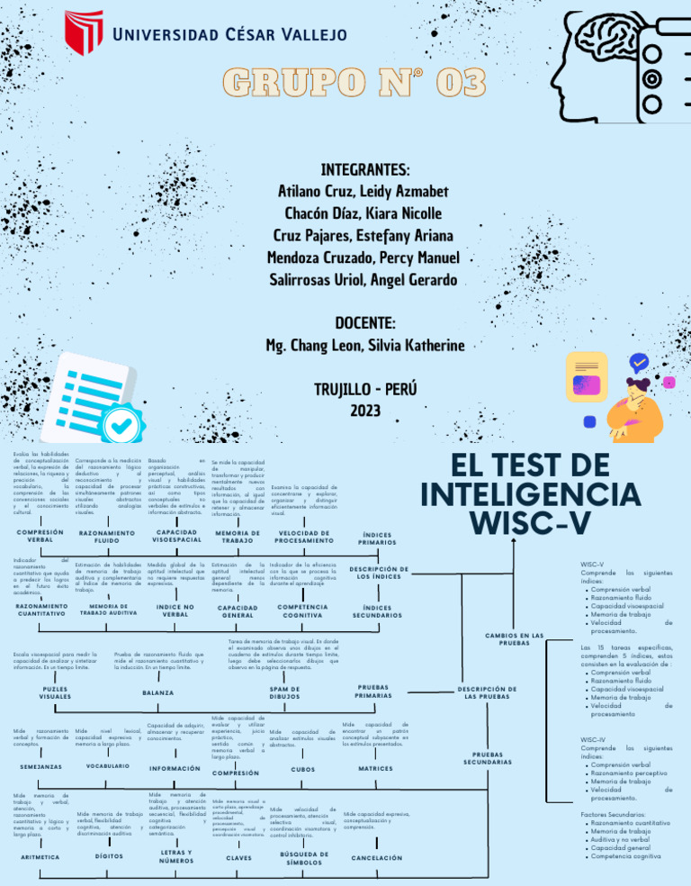 Test de Inteligencia Wisc-V | PDF | Memoria | Memoria de trabajo