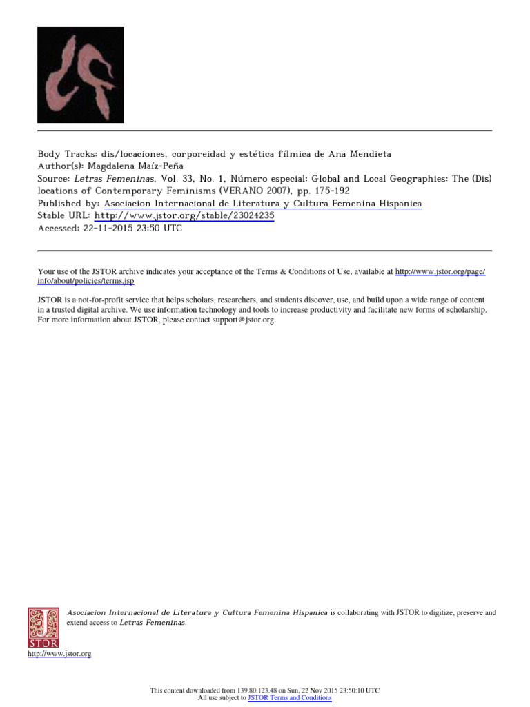 Asociacion Internacional de Literatura y Cultura Femenina Hispanica Is ...