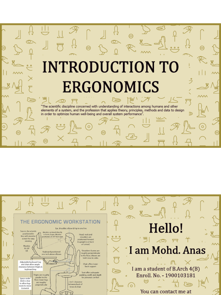 Introduction To Ergonomics | PDF | Human Factors And Ergonomics ...