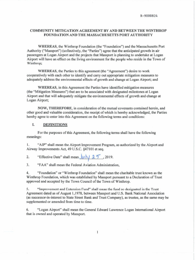Signed Mitigation Agreement | PDF