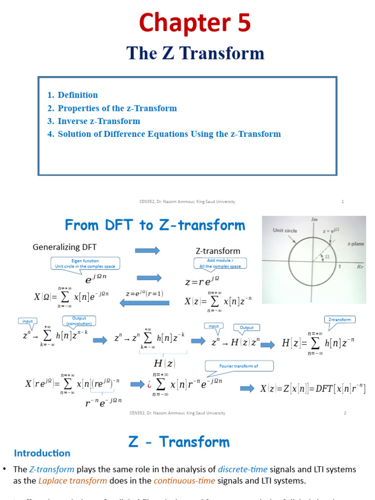ch5 Z Transform | PDF | Mathematical Physics | Mathematical Analysis