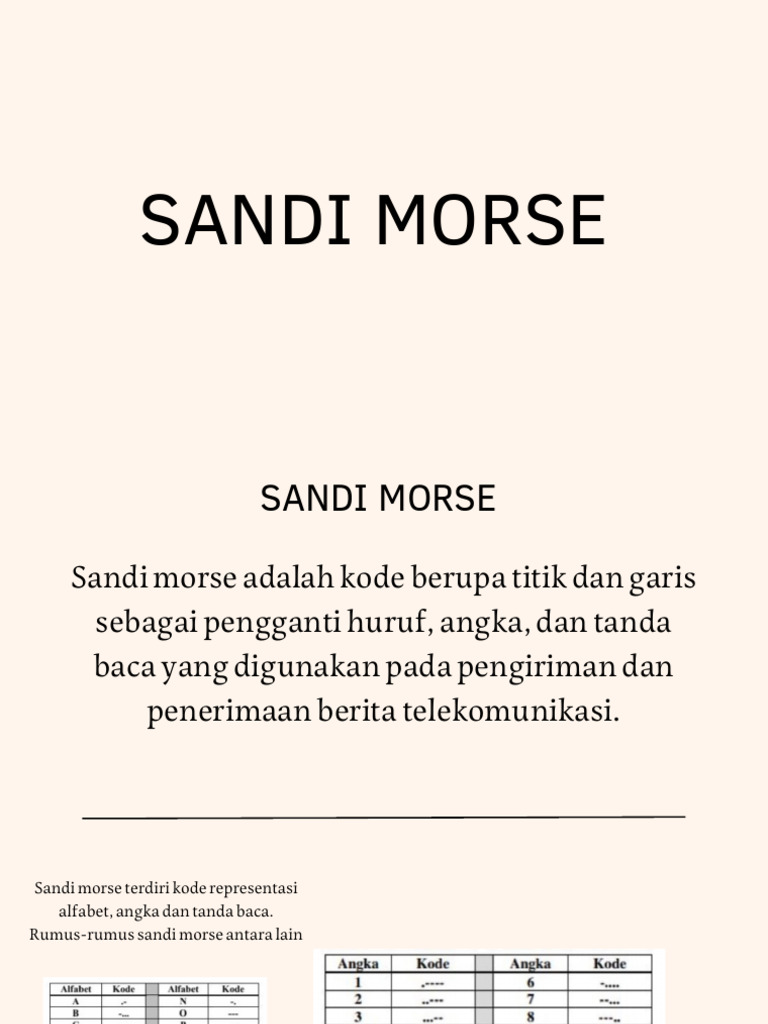 Sandi Morse | PDF | Teknologi & Rekayasa