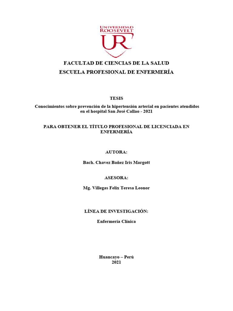 Tesis Iris Chavez | PDF | Hipertensión | Conocimiento Tesis Iris Chavez | PDF | Hipertensión | Conocimiento