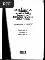 Brief2a Self Report Form Interpretive Report Sample | PDF | Cognition | Behavioural Sciences