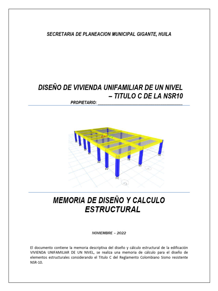 Memoria - de - Diseno - y - Calculo - Estructural - Predio Vergel | PDF | Ingeniería Sísmica ...