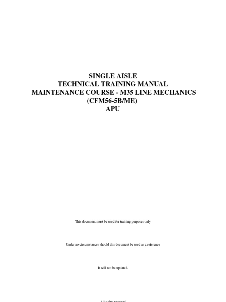 APU Maintenance Training Manual | PDF | Valve | Propulsion