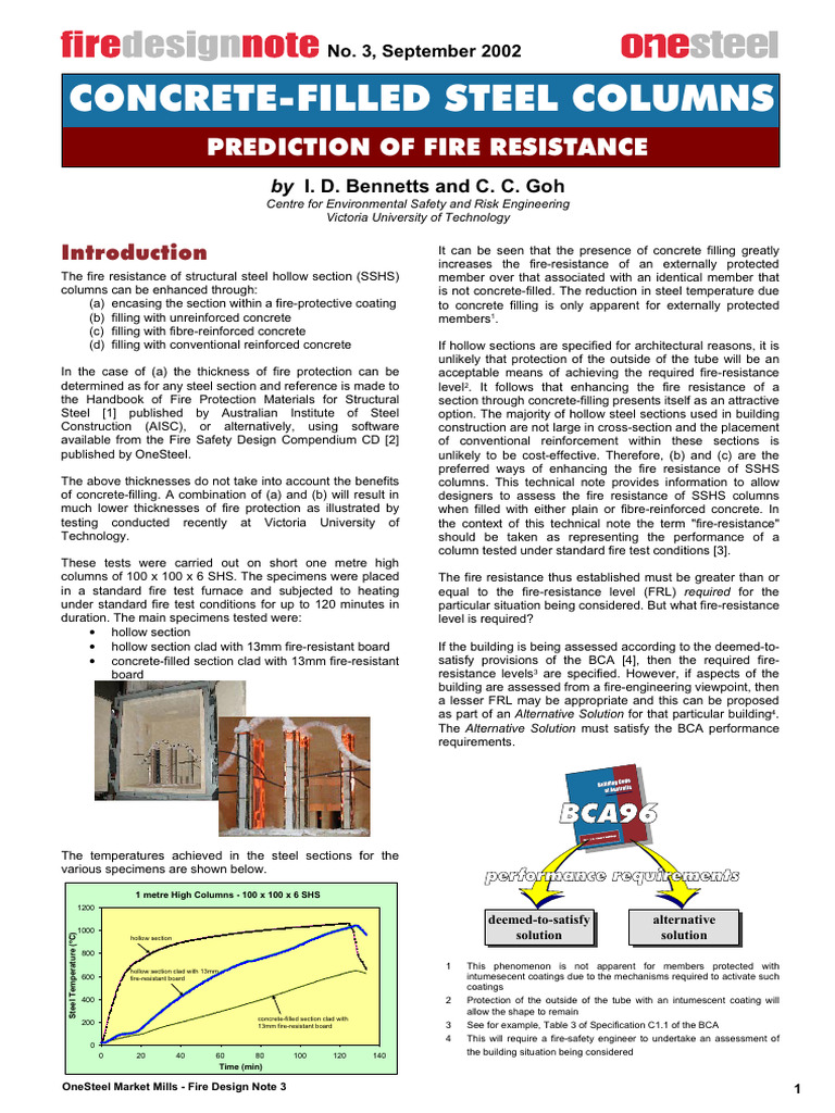 FDN3 - Concrete Filled Steel Columns - Prediction of Fire Resistence ...