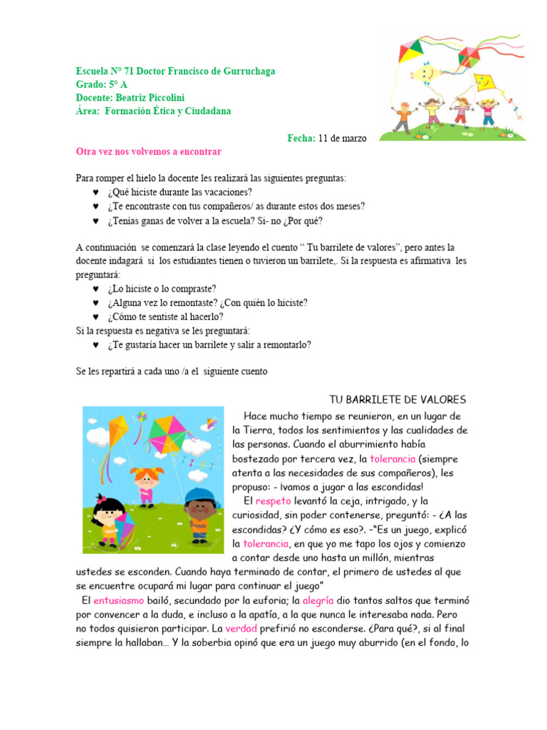 Comparto Cuentos Sobre Valores Con Usted Pdf Amor