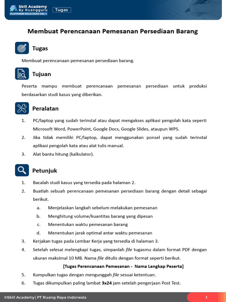 Tugas Perencanaan Pemesanan - Titin Herawati | PDF