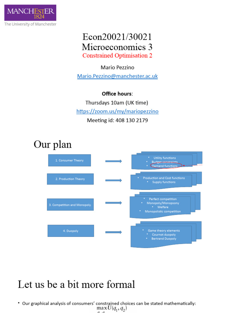 Constrained Optimisation 2 3 Pdf Utility Microeconomics