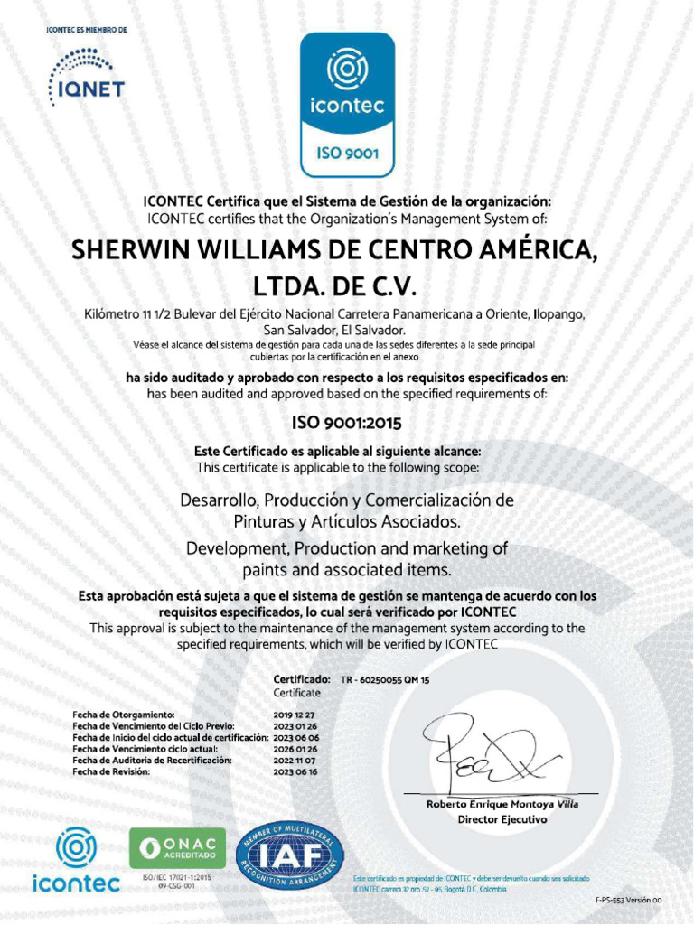 2023-2026-9001-Certificado ISO Icontec Compressed | PDF