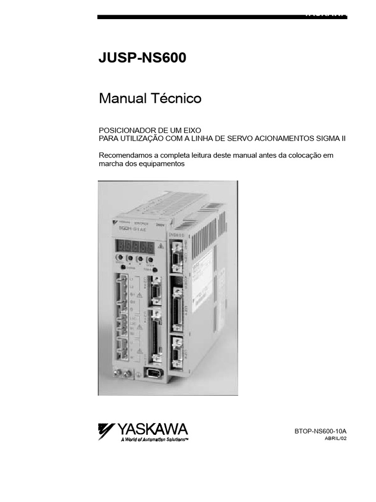 Manual NS600 Yaskawa | PDF | Entrada/Saída | Informática