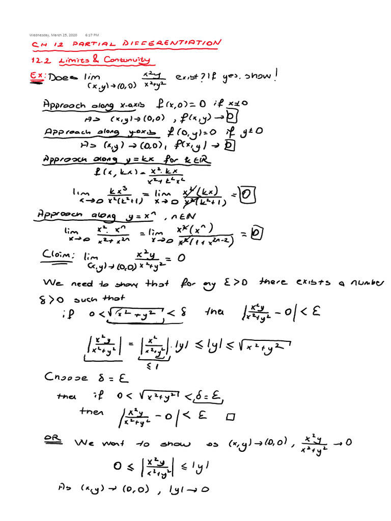 MATH120-Lecture Notes 02 Limits and Continuity-II, Partial Derivatives ...