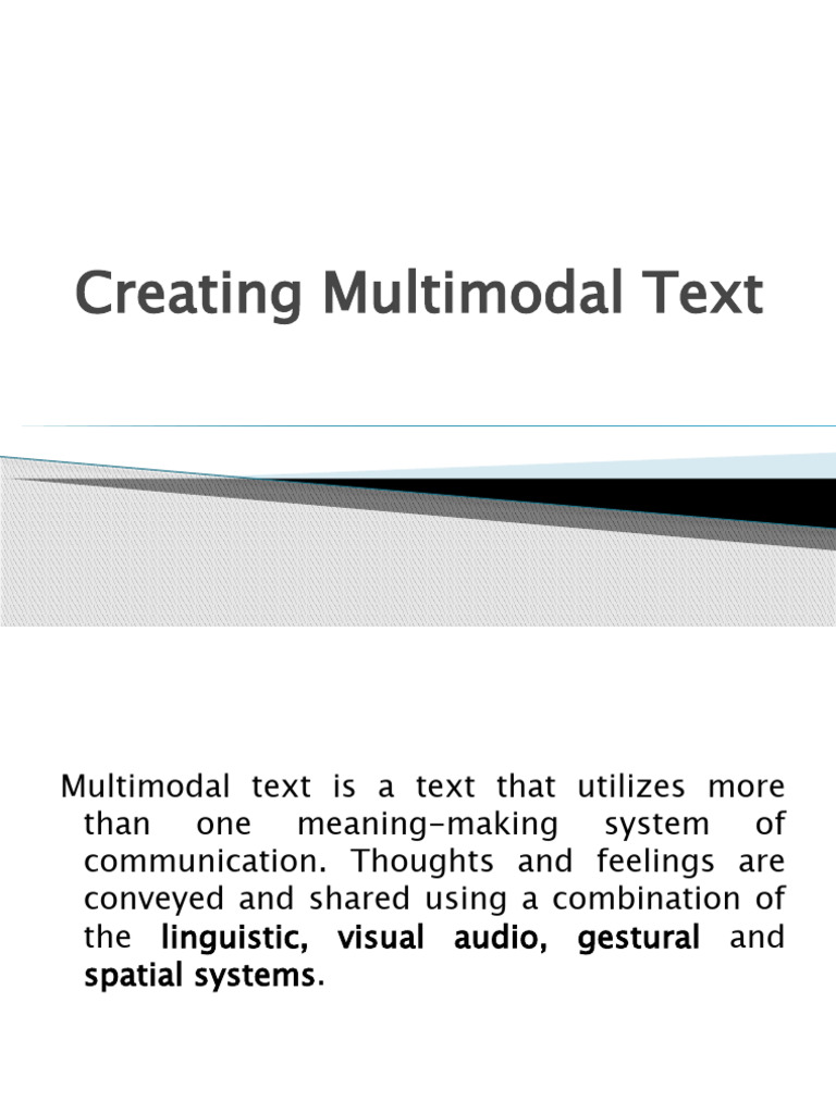 Creating Multimodal Text | PDF | Communication | Human Communication Creating Multimodal Text | PDF | Communication | Human Communication