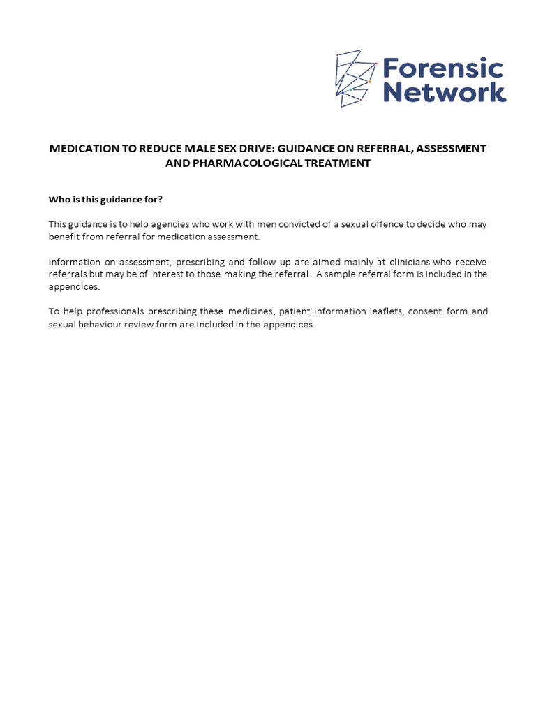 Antilibidinal Medication Guidance | PDF