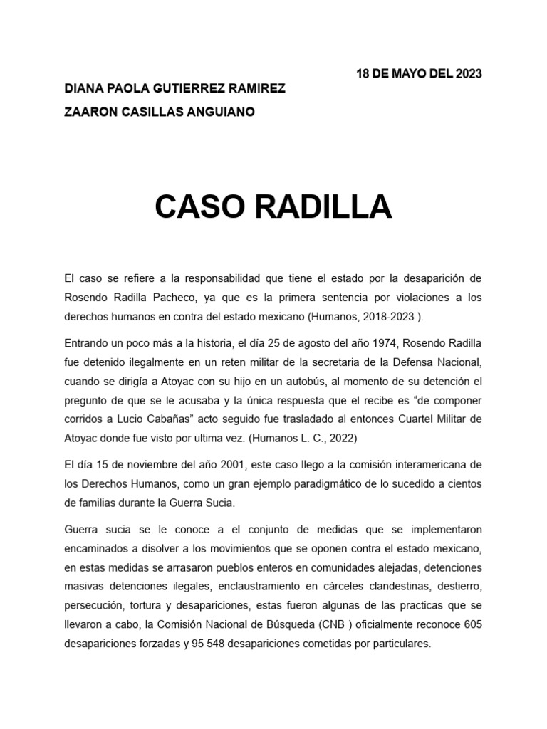 Caso Radilla | PDF | Derechos humanos | México
