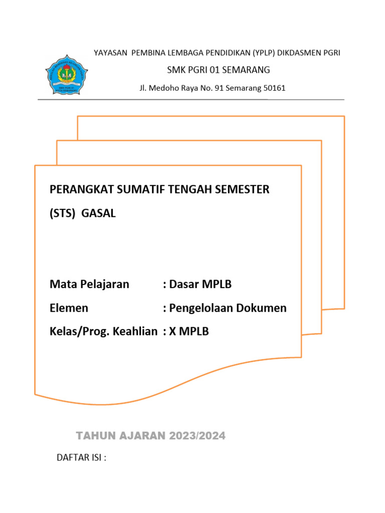 Perangkat STS GSL Pengelolaan Dok - X MPLB | PDF