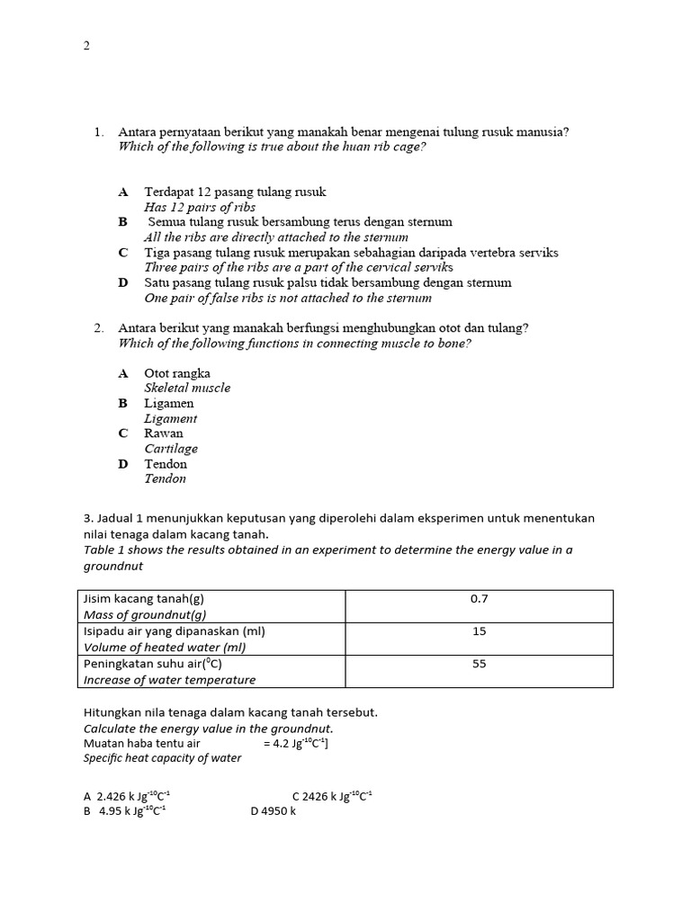 A B C D: Specific Heat Capacity of Water | PDF