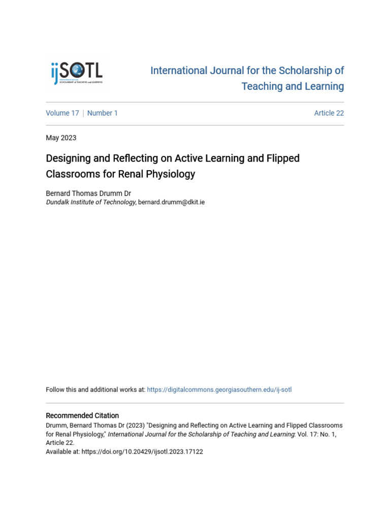 Active Learning and Flipped Physiology Classrooms | PDF