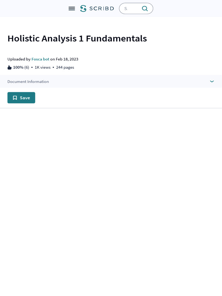 Holistic Analysis 1 Fundamentals - PDF - Moon - Statistics | PDF